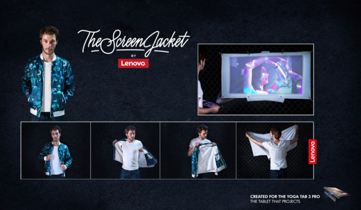 สุดเจ๋ง Lenovo Screen Jacket เปลี่ยนเสื้อให้เป็นจอฉายโปรเจคเตอร์กับแท็บเล็ต