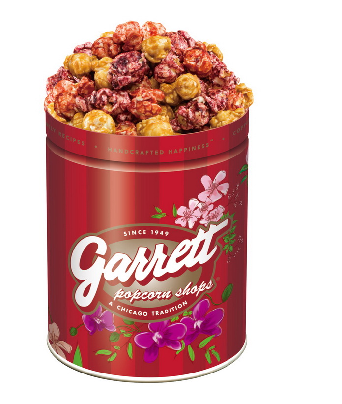 Garrett Popcorn มิ๊กซ์เบอร์รี่ใหม่ บรรจุในกระป๋องสีแดงสดใส ต้อนรับ ...