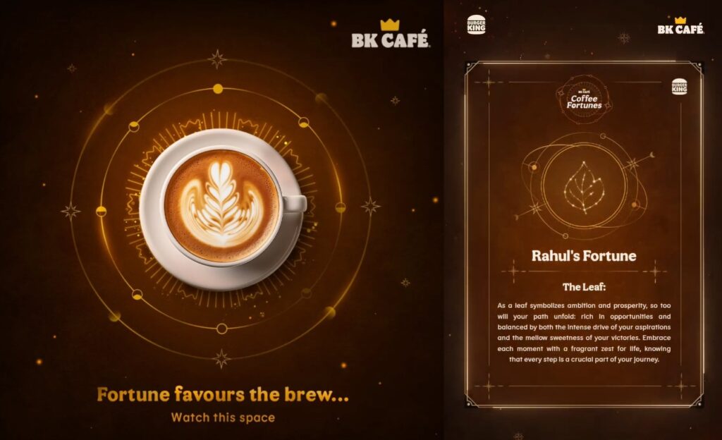 BK Cafe อินเดีย เปิดตัวกาแฟสายมู "Coffee Fortunes" ทำนายดวงปีใหม่ด้วย AI - Brand Buffet